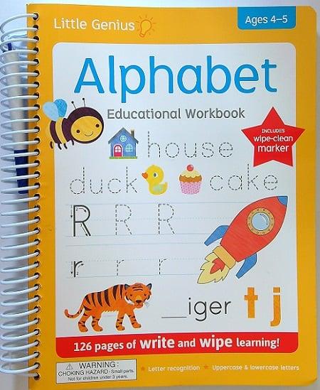 Alphabet Write and Wipe Educational Workbook (Little Genius) by Lake ...