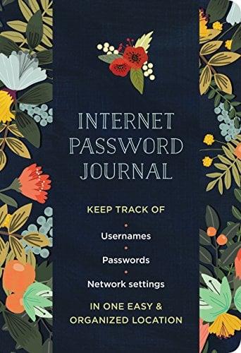 Internet Password Journal: Keep Track of Usernames, Passwords, Network ...